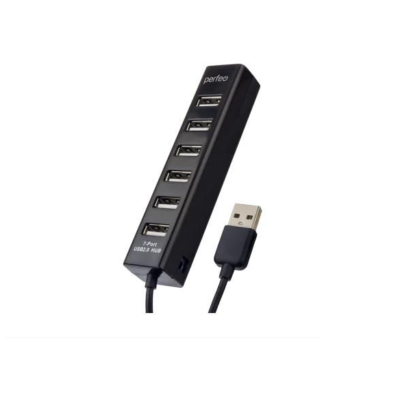 Разветвитель для компьютера Perfeo USB-HUB 7 Port,PF-H035 Black (PF_C3227) (30015352) - купить в ...