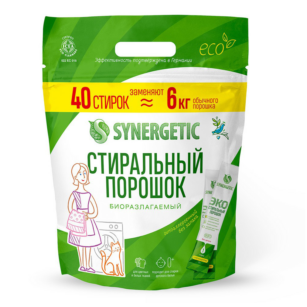 Стиральный порошок Synergetic - купить в Москве - Мегамаркет