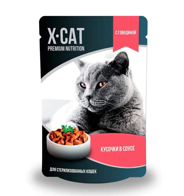 Влажные корма для кошек X-CAT - купить влажные корма для кошек X-CAT ...