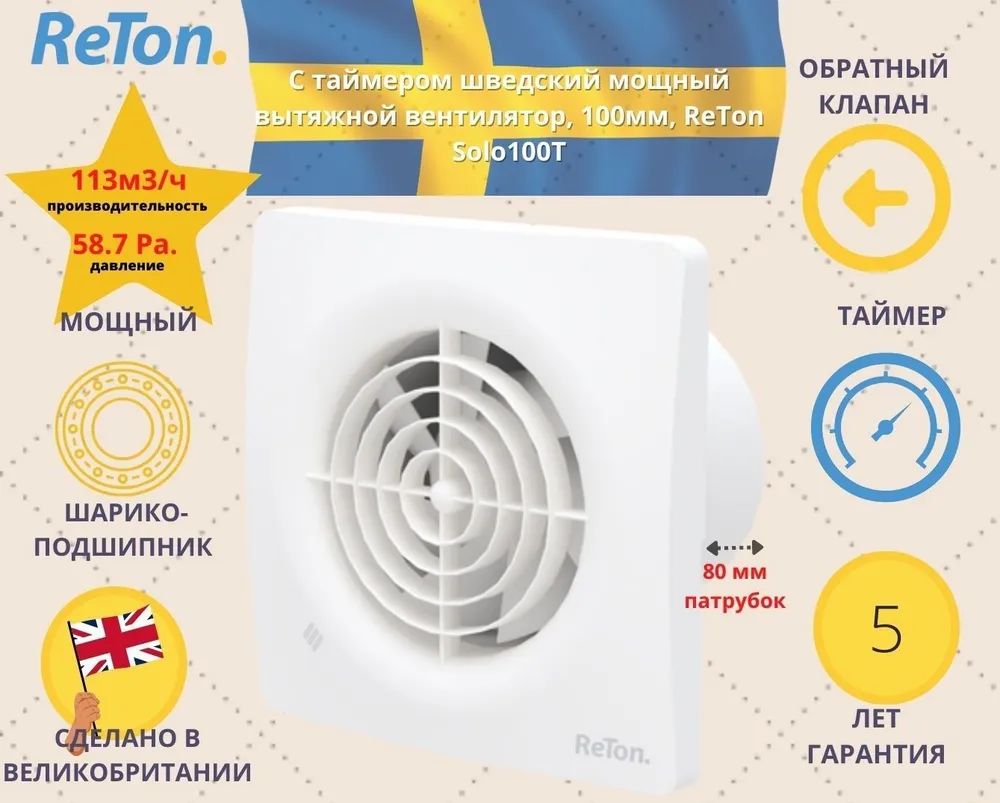 Вентиляторы вытяжные Reton - купить вентиляторы вытяжные Reton, цены на ...