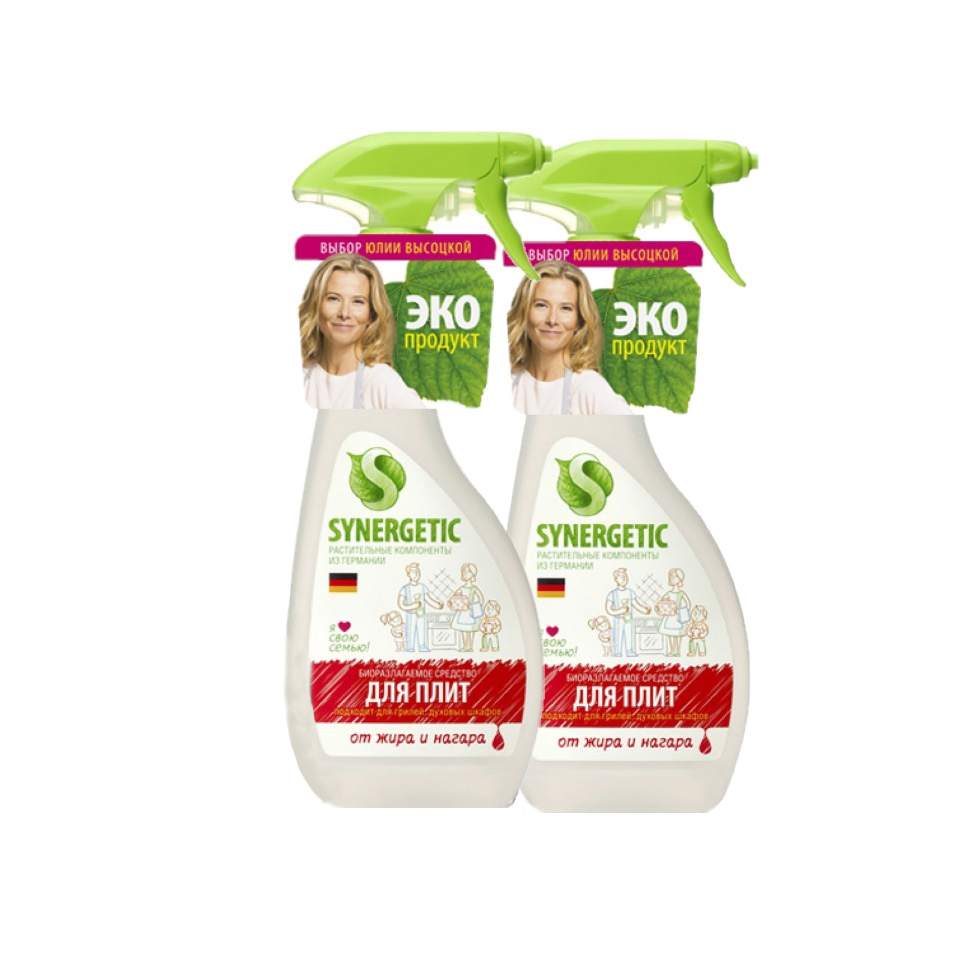 Набор спрей чистящий для кухонных плит и поверхностей Synergetic 2 шт 500 мл купить в интернет ...