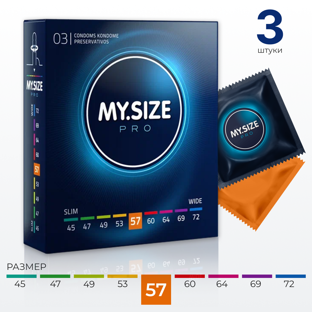 Презервативы My Size Pro размер 57 3 шт купить в интернет магазинах
