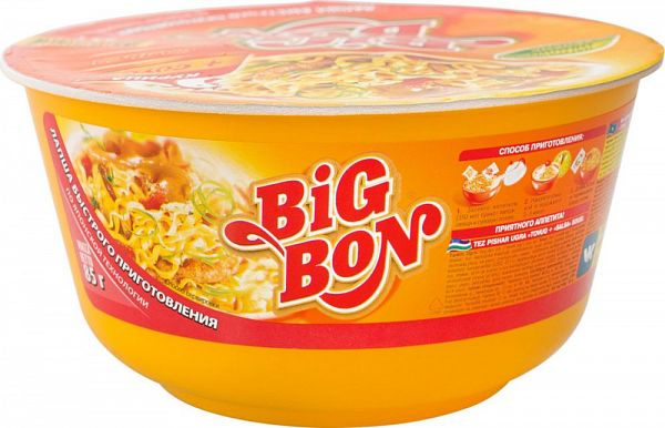 Купить лапша куриная BigBon с соусом сальса 85 г, цены на Мегамаркет | Артикул: 100023849088