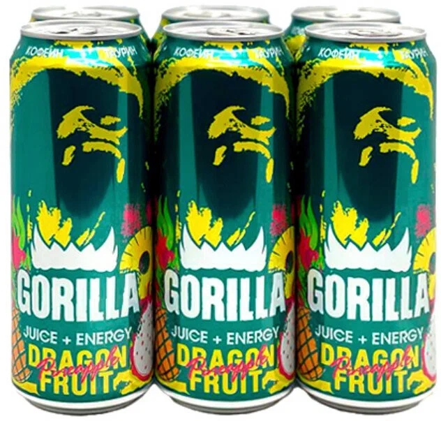 Энергетический напиток Gorilla Dragonfruit Pineapple Питайя-Ананас, 0,45 х 24 шт - купить в ...