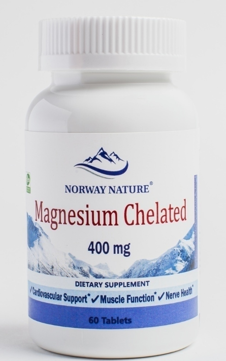 Norway Nature Magnesium Chelated (Хелат Магния) 400 мг 60 таблеток ...