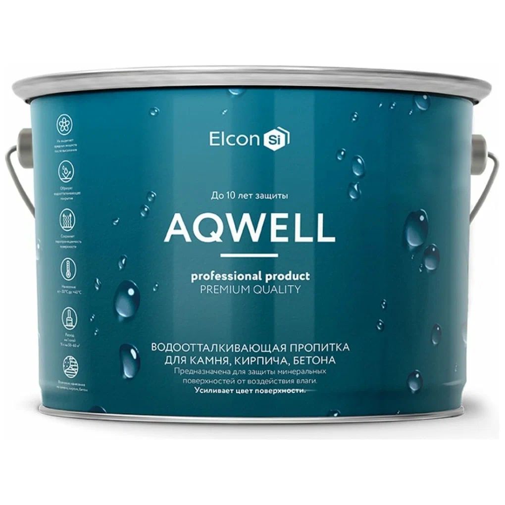 Водоотталкивающая пропитка гидрофобизатор Elcon Aqwell с эффектом "мокрого камня", 2 л купить в ...