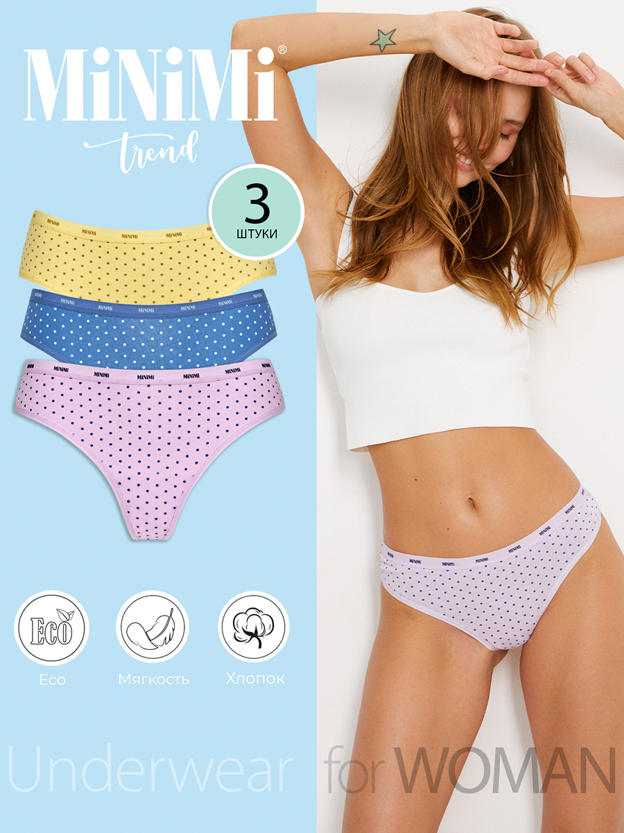 Комплект трусов женских Minimi MT_Pois_211 String (спайка 3 шт.) в ...