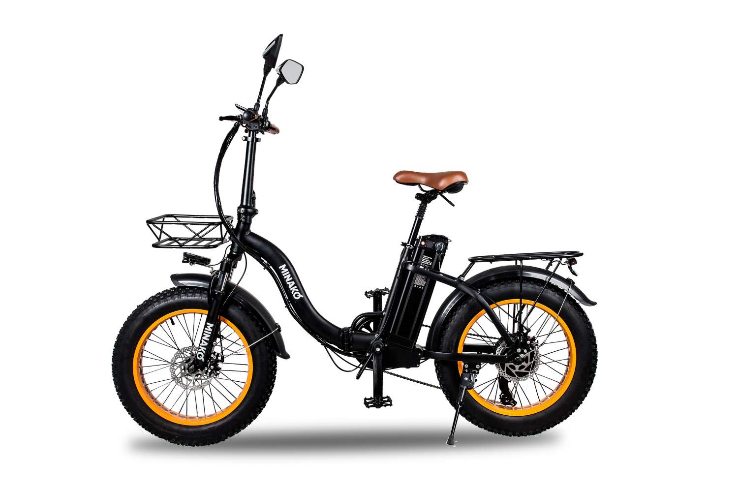 Электровелосипед Minako F11 оранжевый 2023 гидравлика - отзывы покупателей на Мегамаркет ...