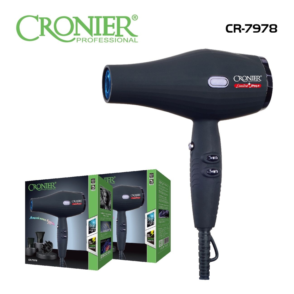 Фен Cronier CR-7978 2500 Вт черный, купить в Москве, цены в интернет-магазинах на Мегамаркет