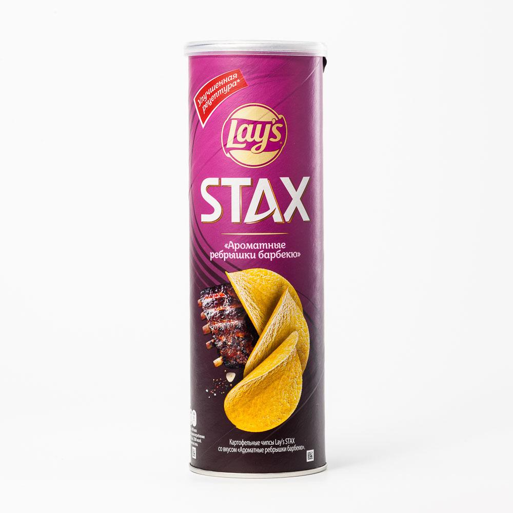 Купить картофельные чипсы Lay's Stax Ароматные ребрышки барбекю 140 г, цены на Мегамаркет ...