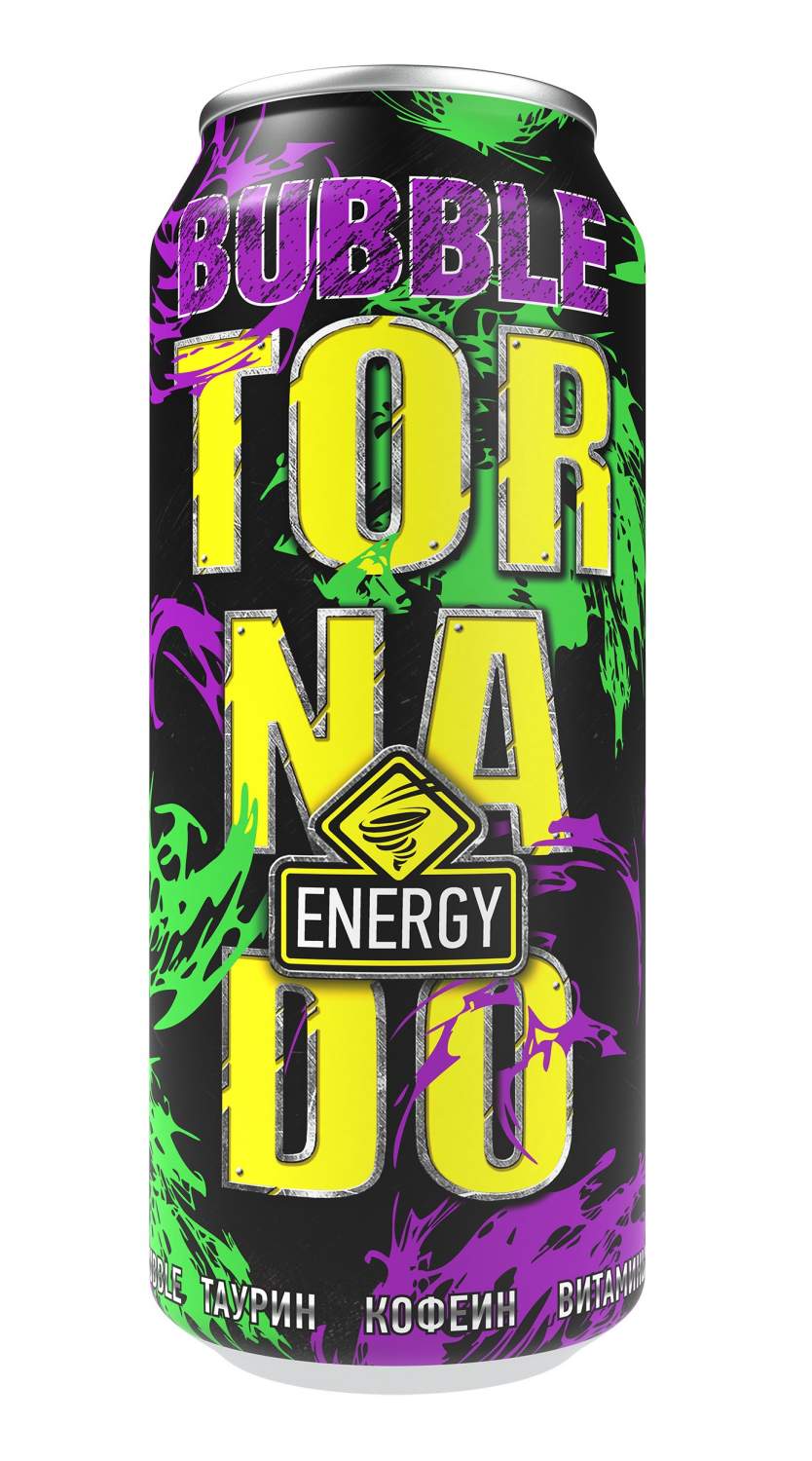 Напиток энергетический Tornado Energy Bubble 450 мл - купить в Москве ...