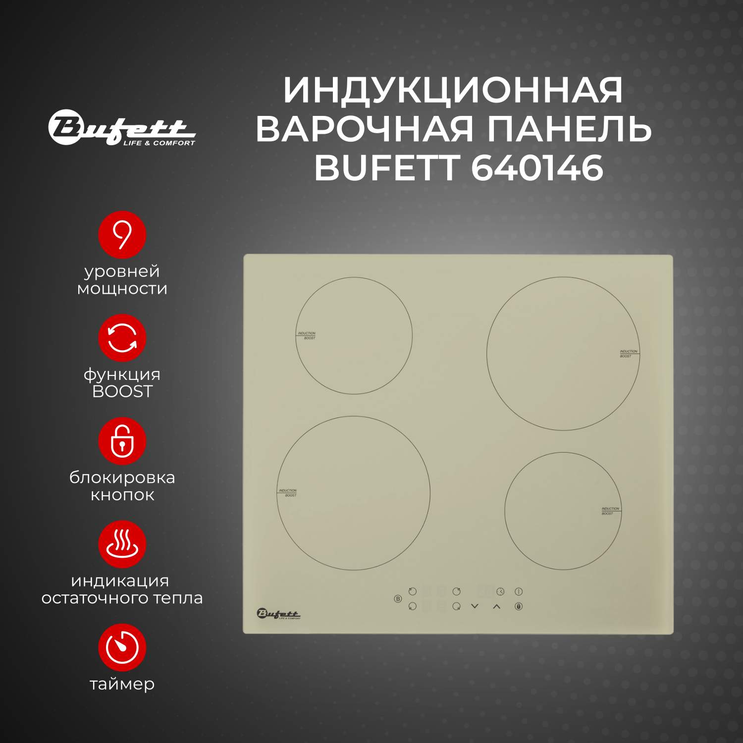 Встраиваемые варочные панели Buffet - купить встраиваемую варочную ...