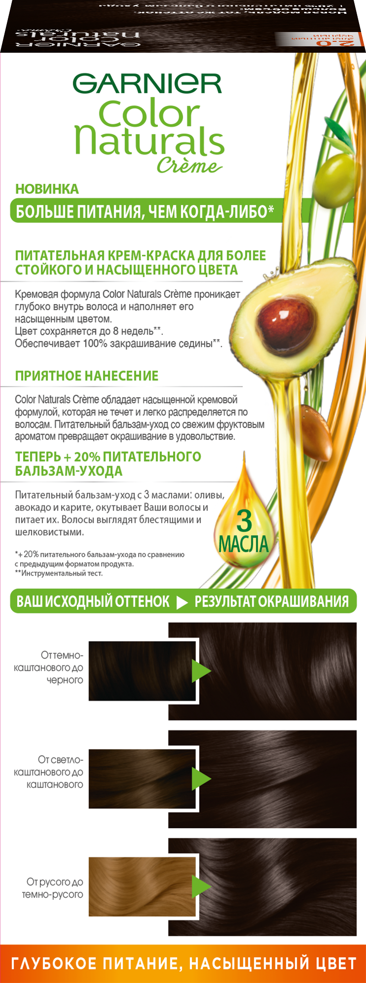 Купить краска для волос Garnier Color Naturals 2.0 Элегантный черный ...