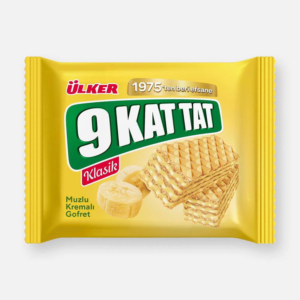 Купить вафли ulker 9 KAT TAT Wafer, с бананом, 39 г, цены на Мегамаркет ...