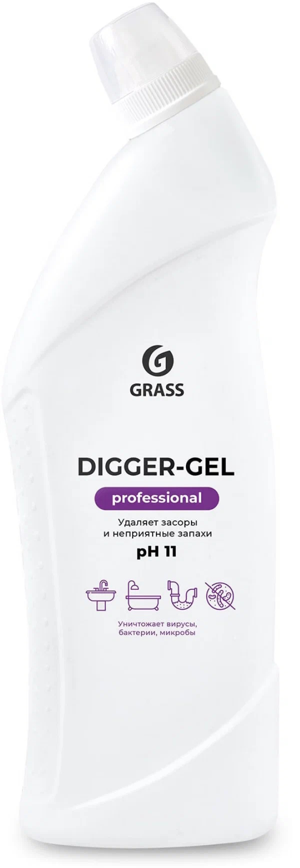Очиститель для канализации Grass Digger Gel Professional щелочное ...