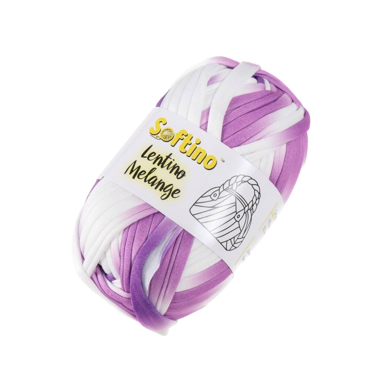 Пряжа трикотажная 95% хлопок, 5% эластан "Lentino Melange" 100 гр 30 м ...