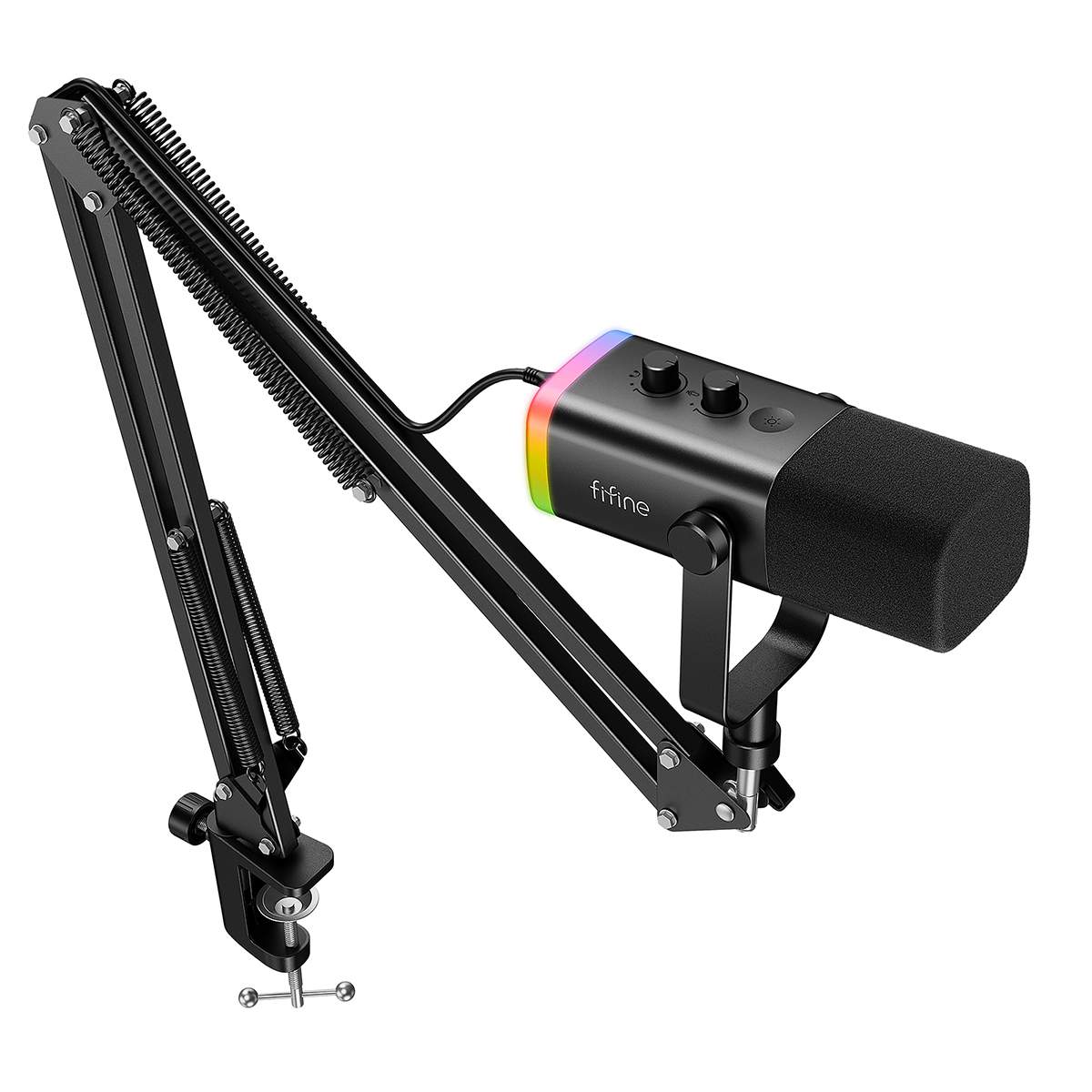 Микрофонный комплект Fifine, AM8T черный, купить в Москве, цены в ...