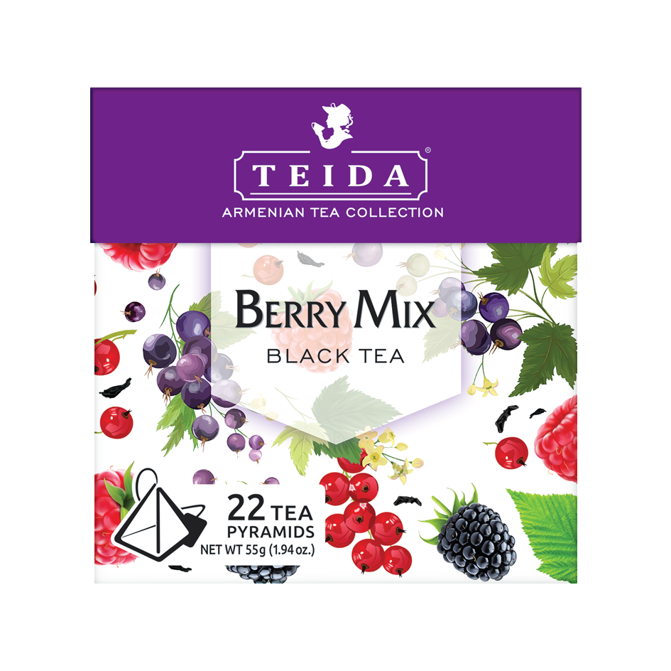 Купить чай черный Teida Berry Mix в пирамидках 2,5 г х 22 шт, цены на ...