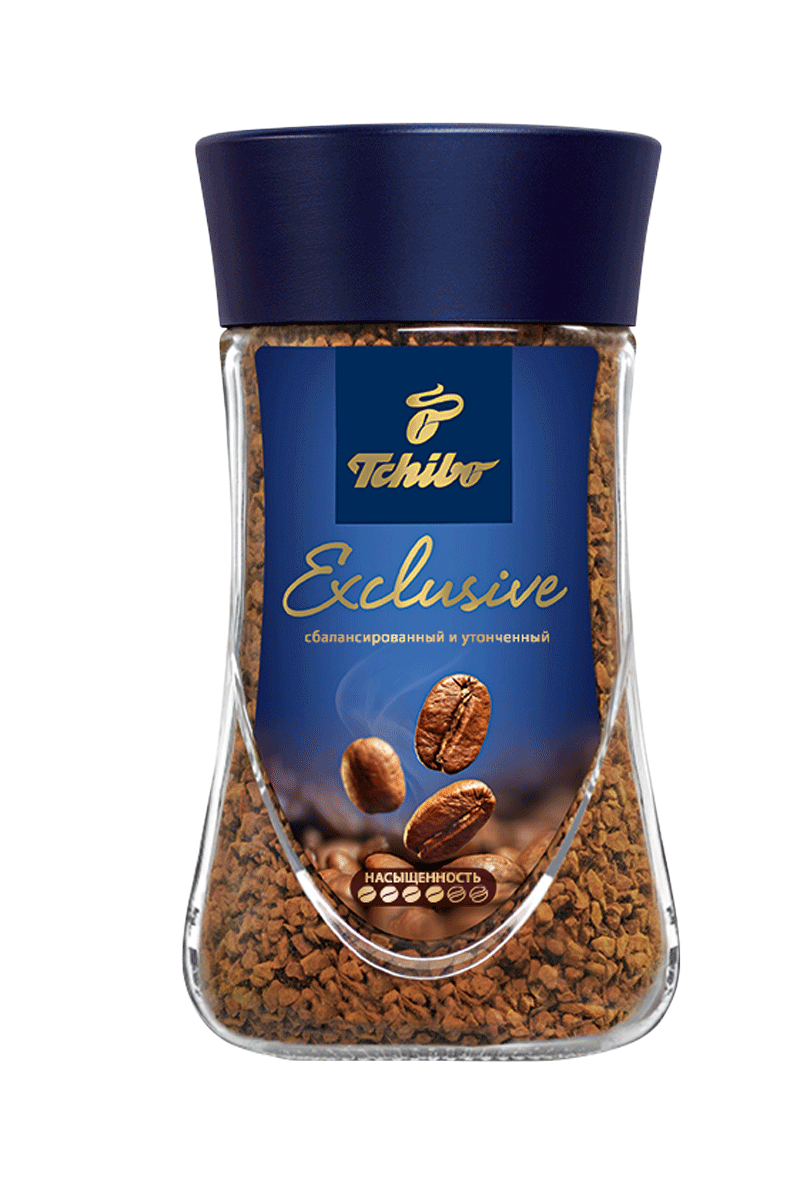 Купить кофе Tchibo Exclusive растворимый в стеклянной банке 95 г, цены на Мегамаркет | Артикул ...