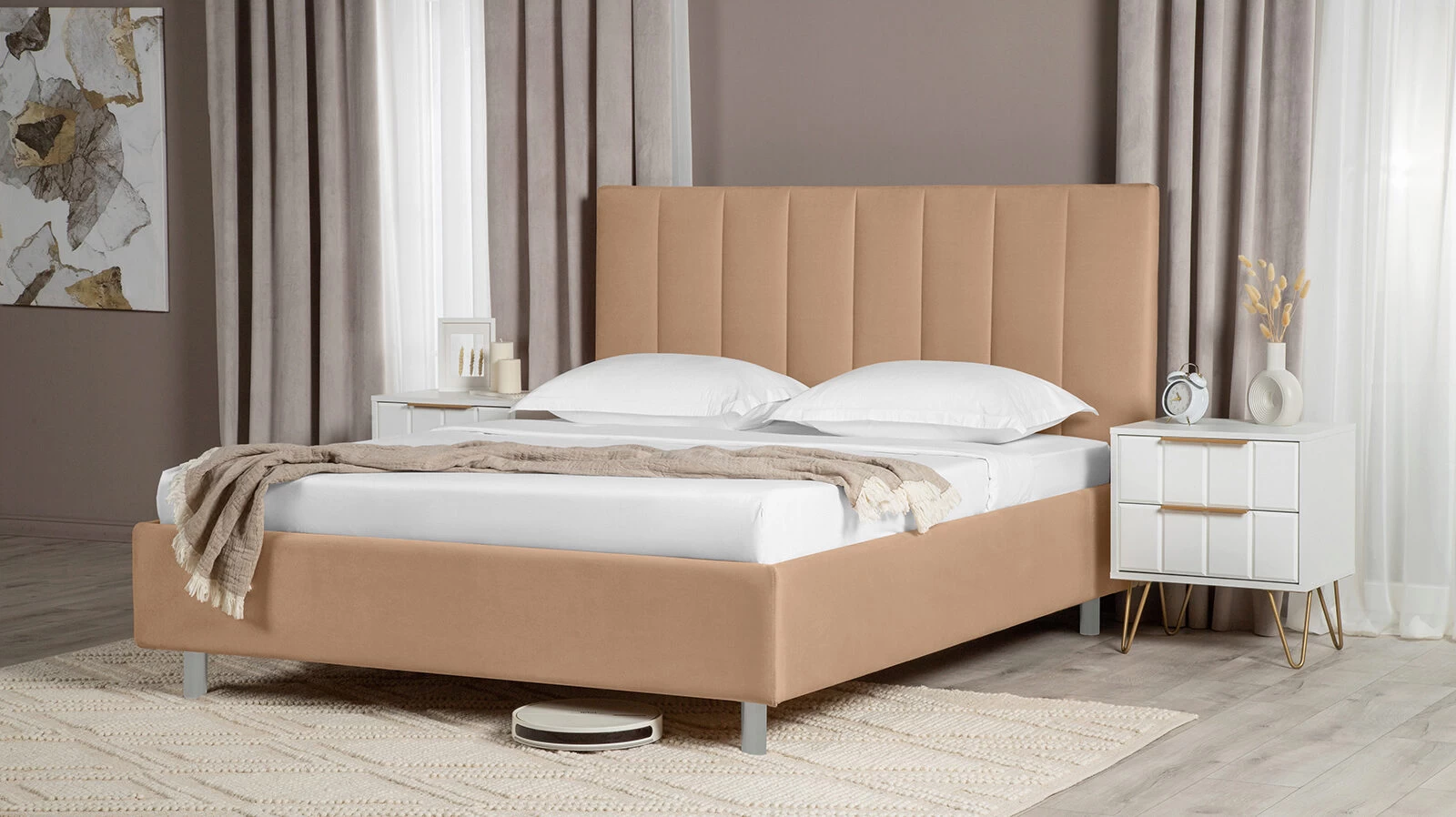 Кровать с подъемным механизмом Аскона Pola nova Тк. Casanova Milk ...