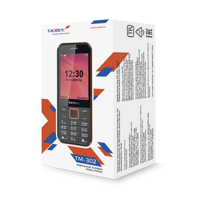 Мобильный телефон teXet TM-302 Bl/R, купить в Москве, цены в интернет-магазинах на Мегамаркет