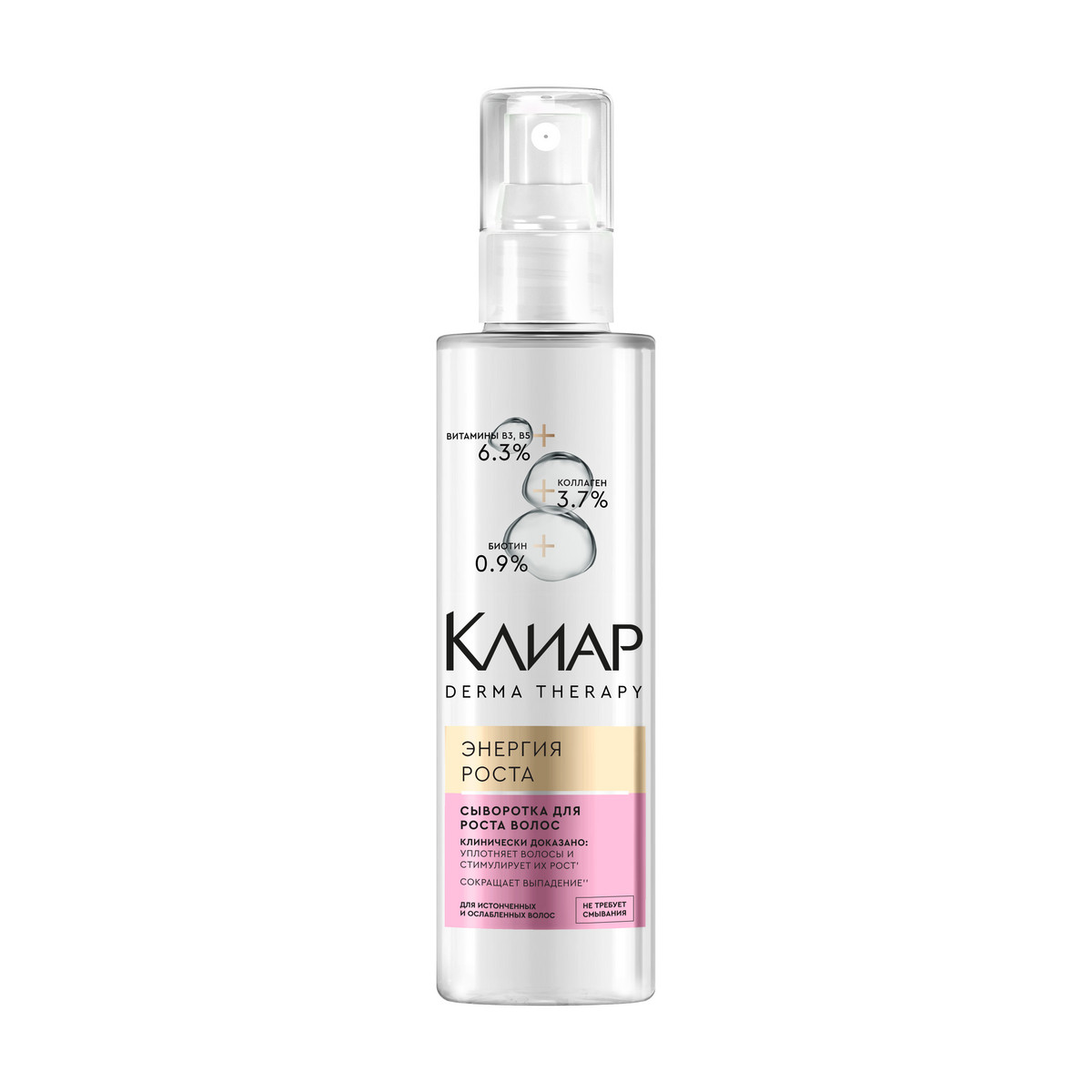 Сыворотка для волос против выпадения «Клиар» Derma therapy Энергия ...
