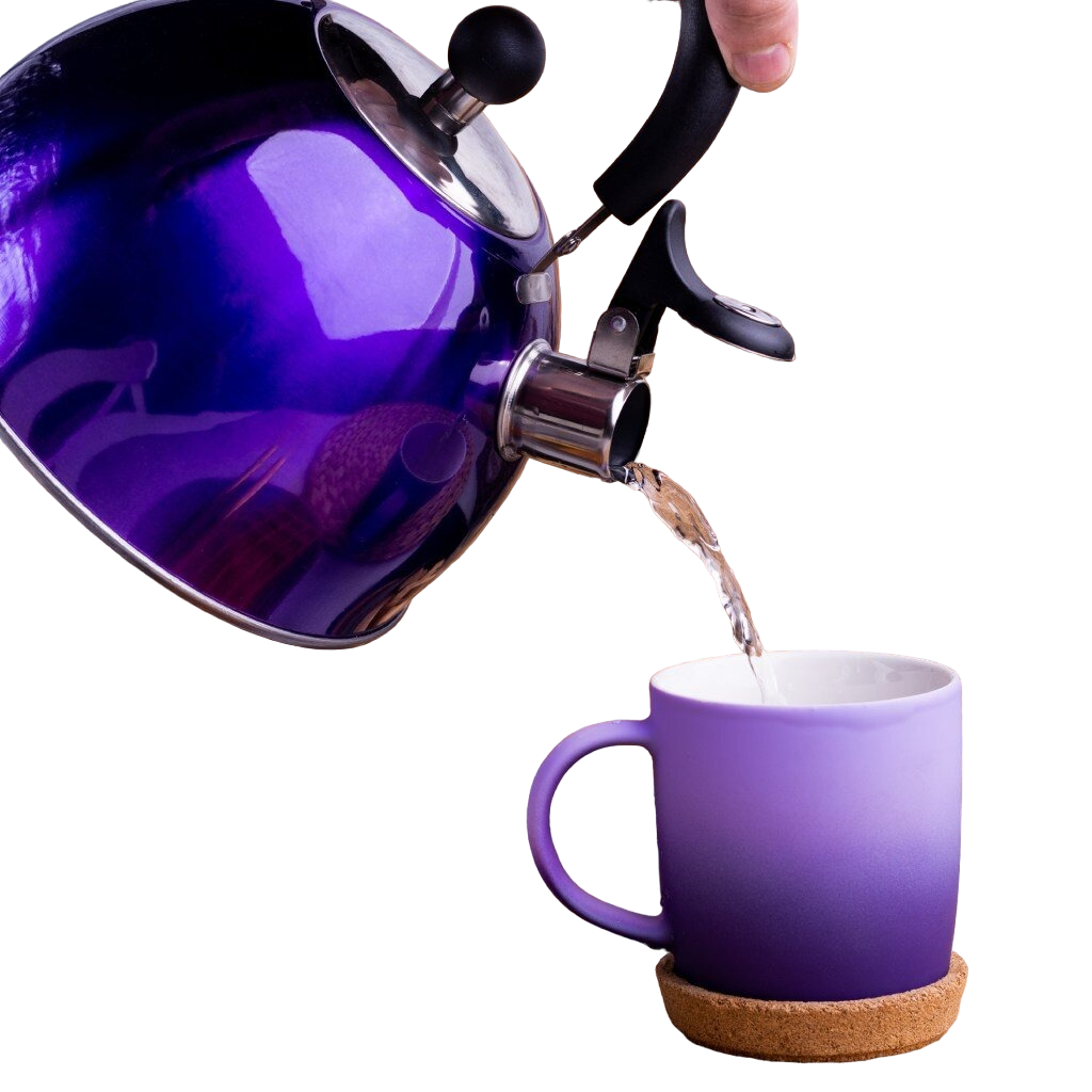 Чайник 2.5 л со свистком зеркальный ручка пластиковая Daniks индукция фиолетовый MSY-021P купить ...