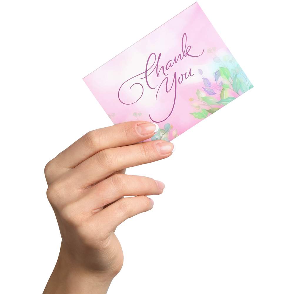 Купить 10 дизайнерских мини-открыток Thank you Female Thanks для ...