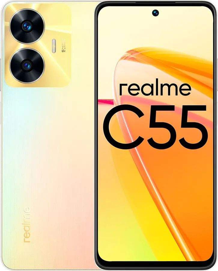 Смартфон Realme RMX3710 C55 256Gb 8Gb перламутровый моноблок 3G 4G ...