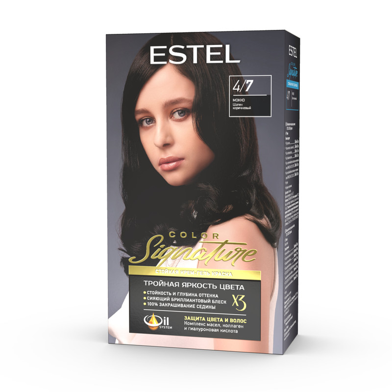 Купить краска для волос Estel Color Signature 4.7 Мокко 170 мл, цены на Мегамаркет | Артикул ...