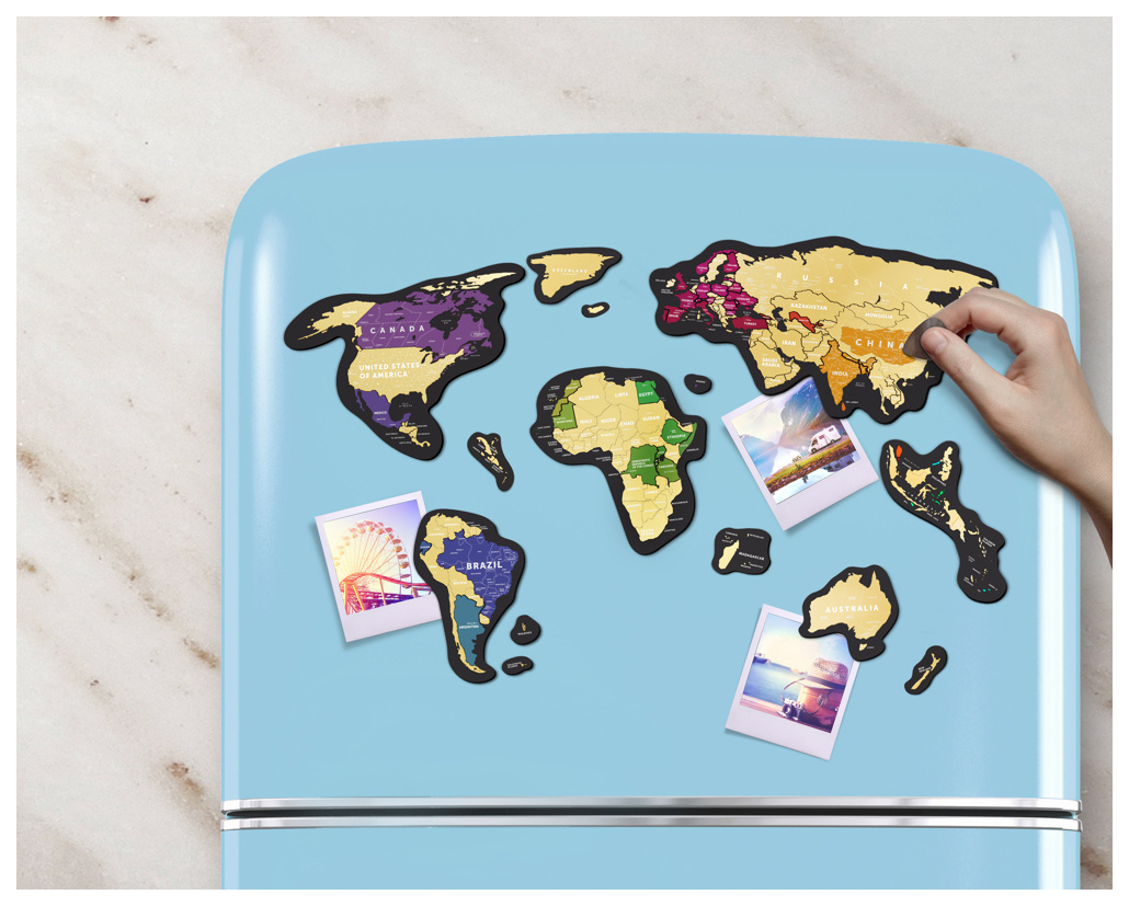 Географическая карта 1DEA.me Travel Map Magnetic World – купить в ...