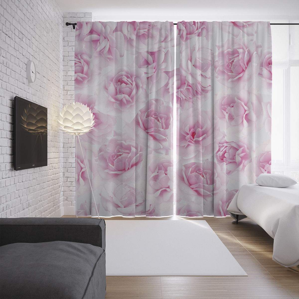 Шторы с фотопринтом (фотошторы) «Цветочные узоры» JoyArty p_14776 купить в интернет-магазине ...