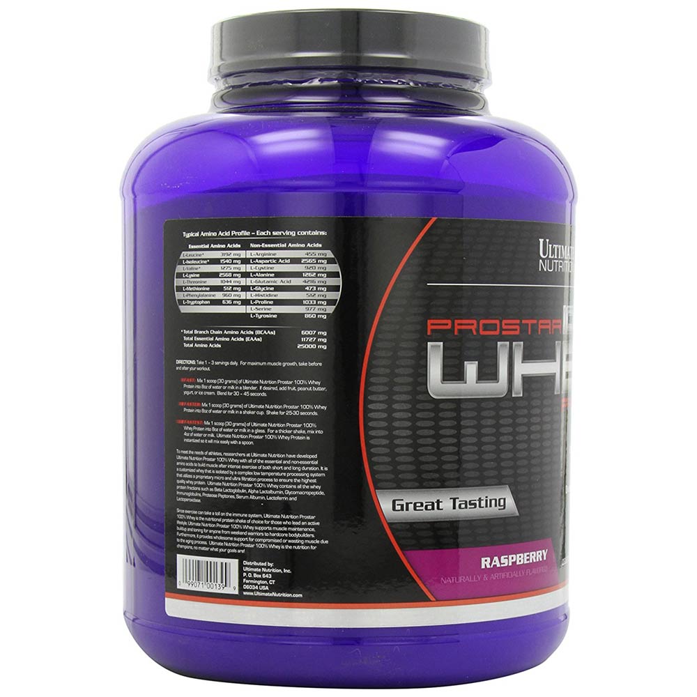 Протеин Ultimate Nutrition Prostar 100% Whey Protein, 2390 г, raspberry ...