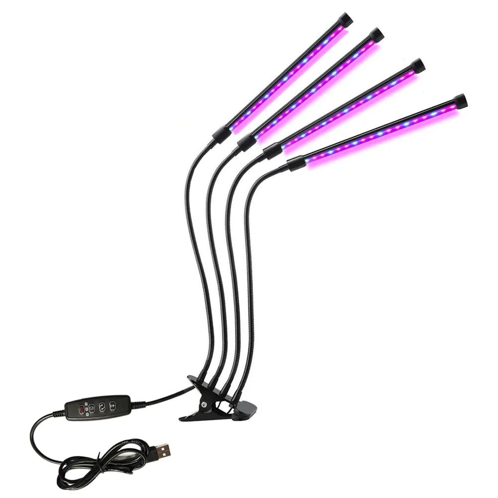 Светодиодная фитолампа UrМ на прищепке 4х10 Вт полный спектр купить в Москве цены в интернет