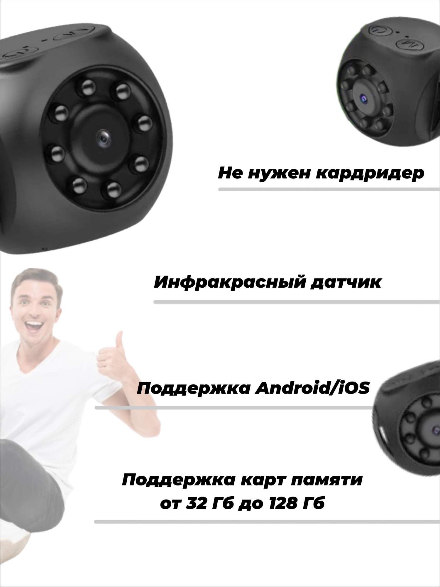 Скрытая Мини Камера SmartRules для дома wi-fi ip беспроводная - купить ...