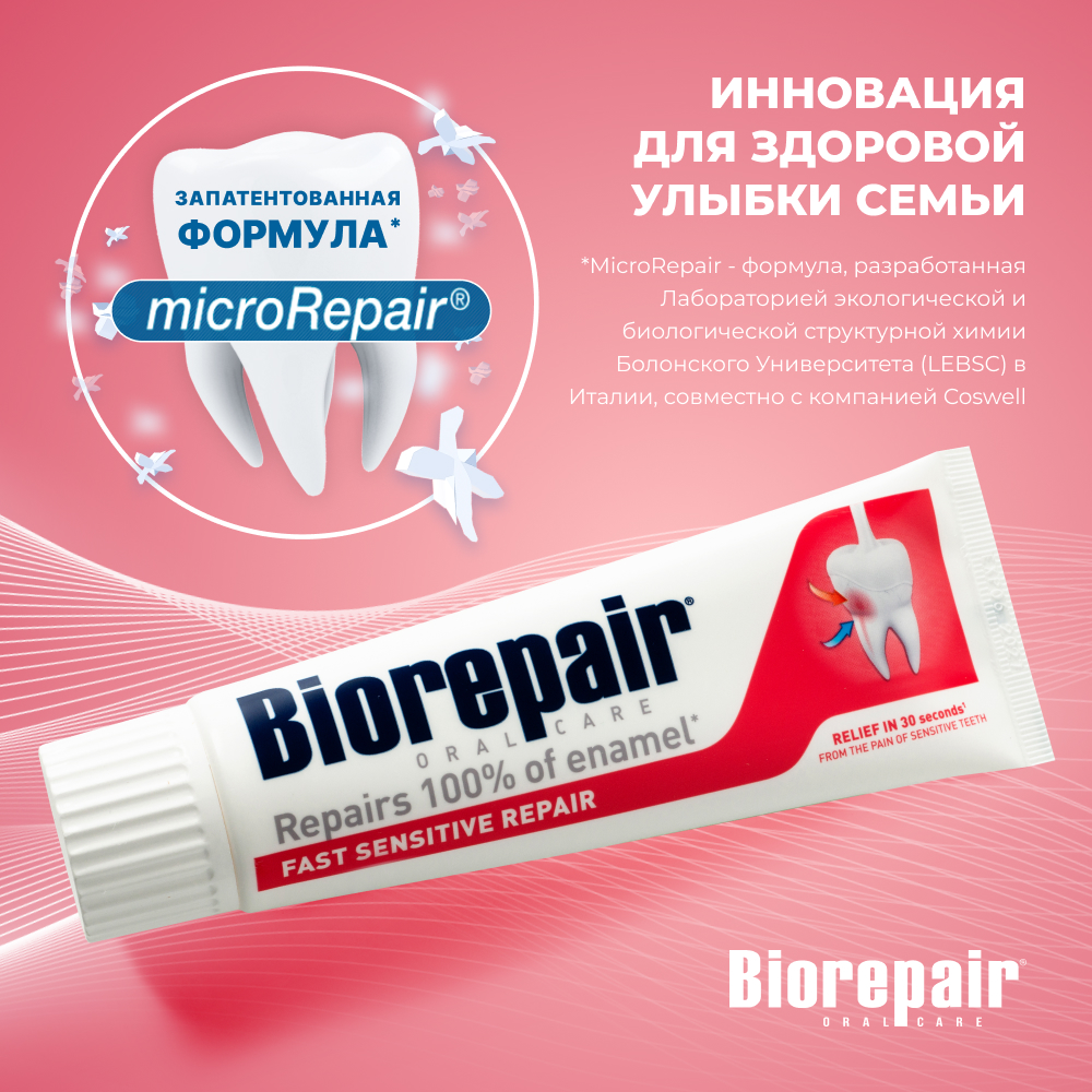 Купить зубная паста Biorepair Fast Sensitive Repair, 75 мл, цены на ...