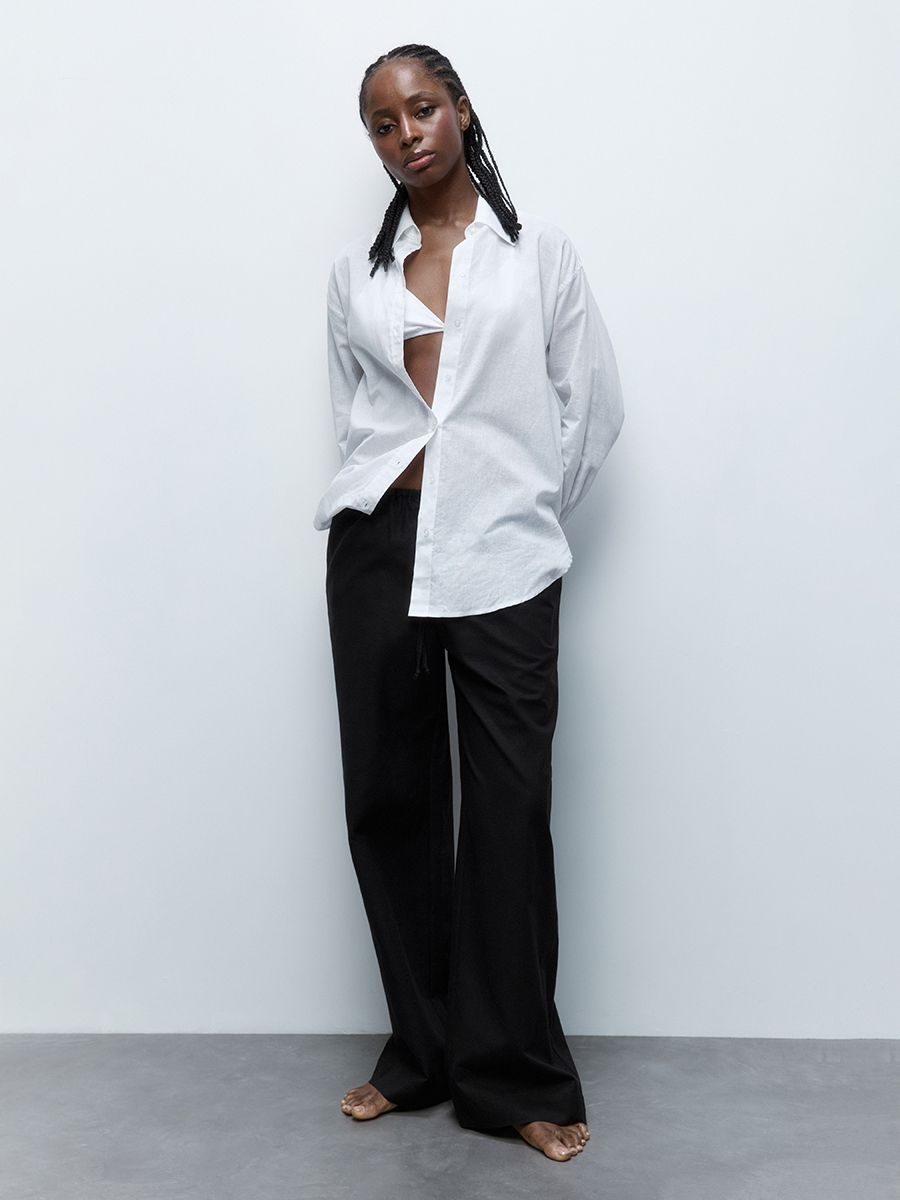 Брюки женские Befree 2421308012 черные L/170 - купить в Москве, цены на Мегамаркет | 100067827734