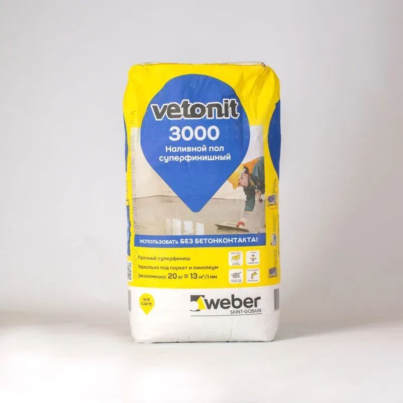 WEBER.VETONIT 3000 суперфинишный наливной пол (20кг) купить в интернет ...