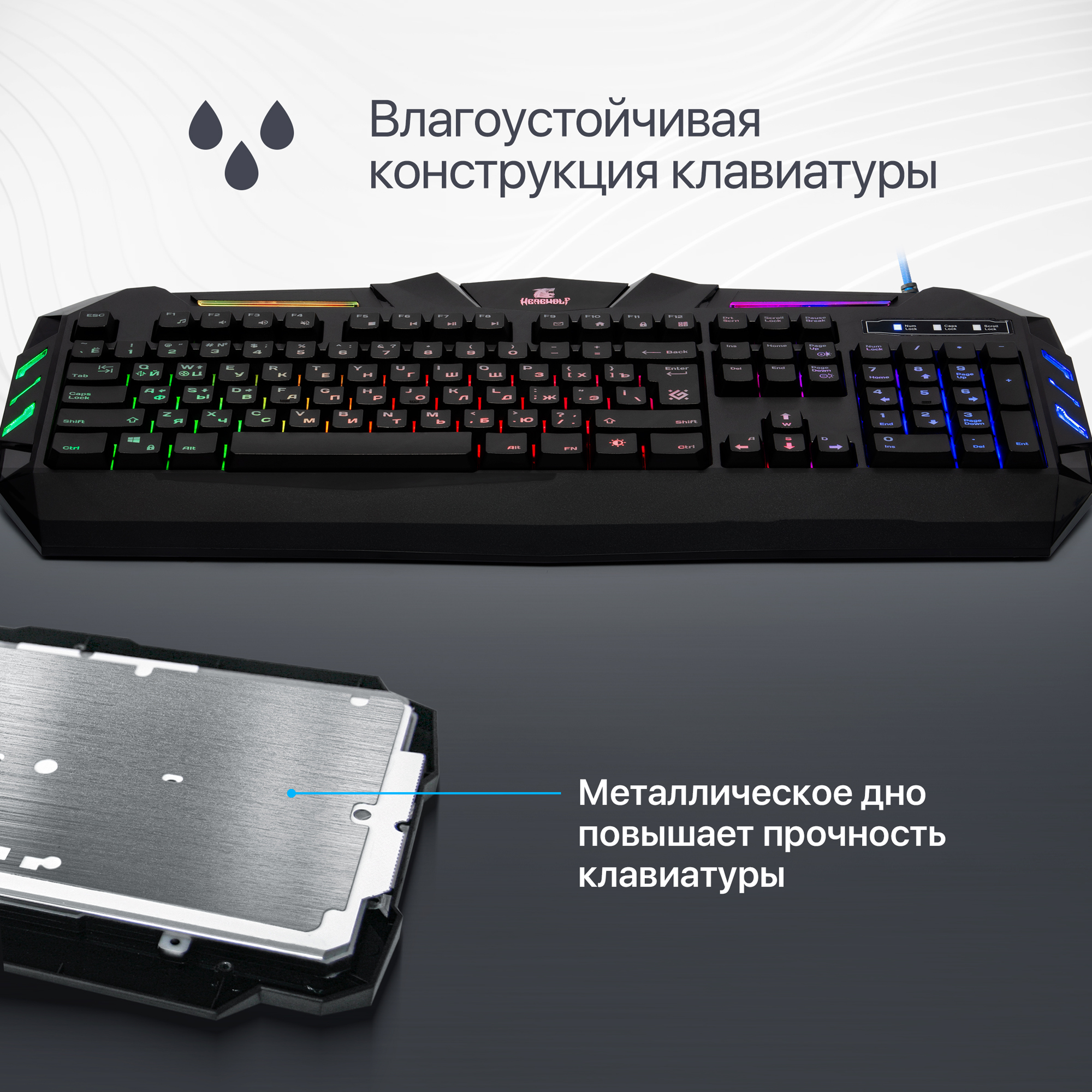 Подробный обзор проводной клавиатуры Defender Werewolf GK-120DL ...