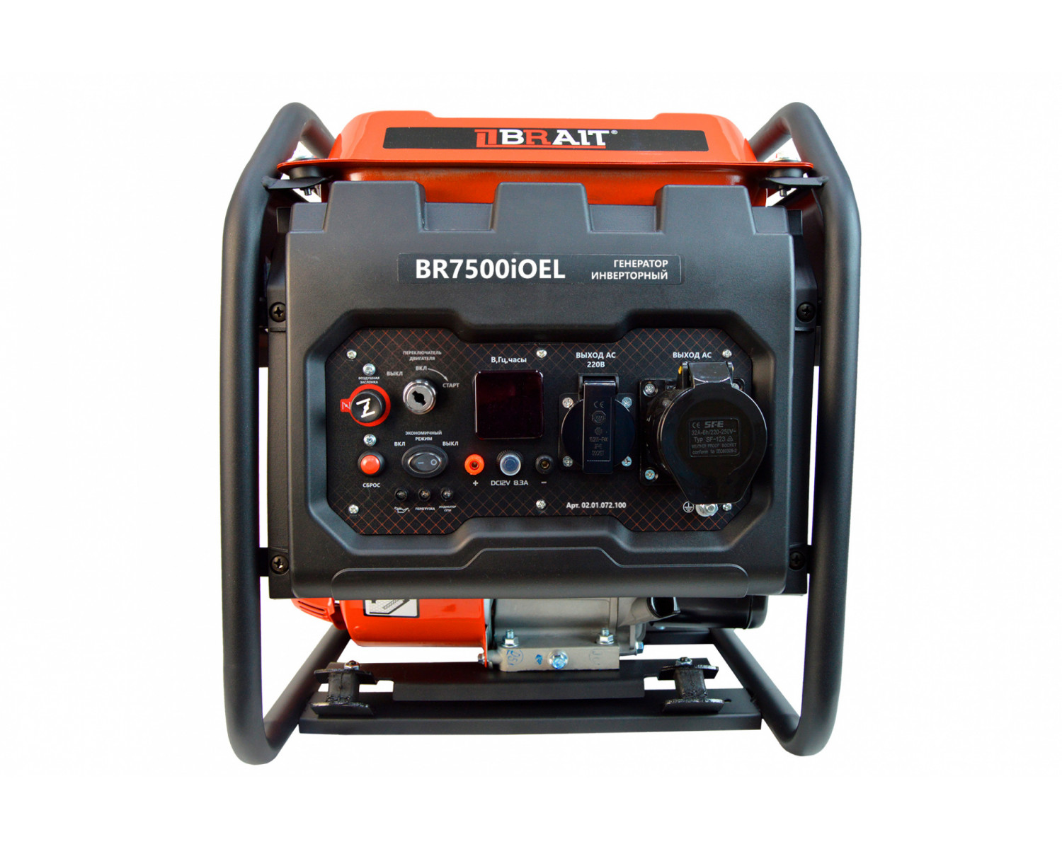 Генератор бензиновый инверторный Brait BR7500iOL 02.01.071.100, 230В, 50Гц, бак 12 л. купить в ...