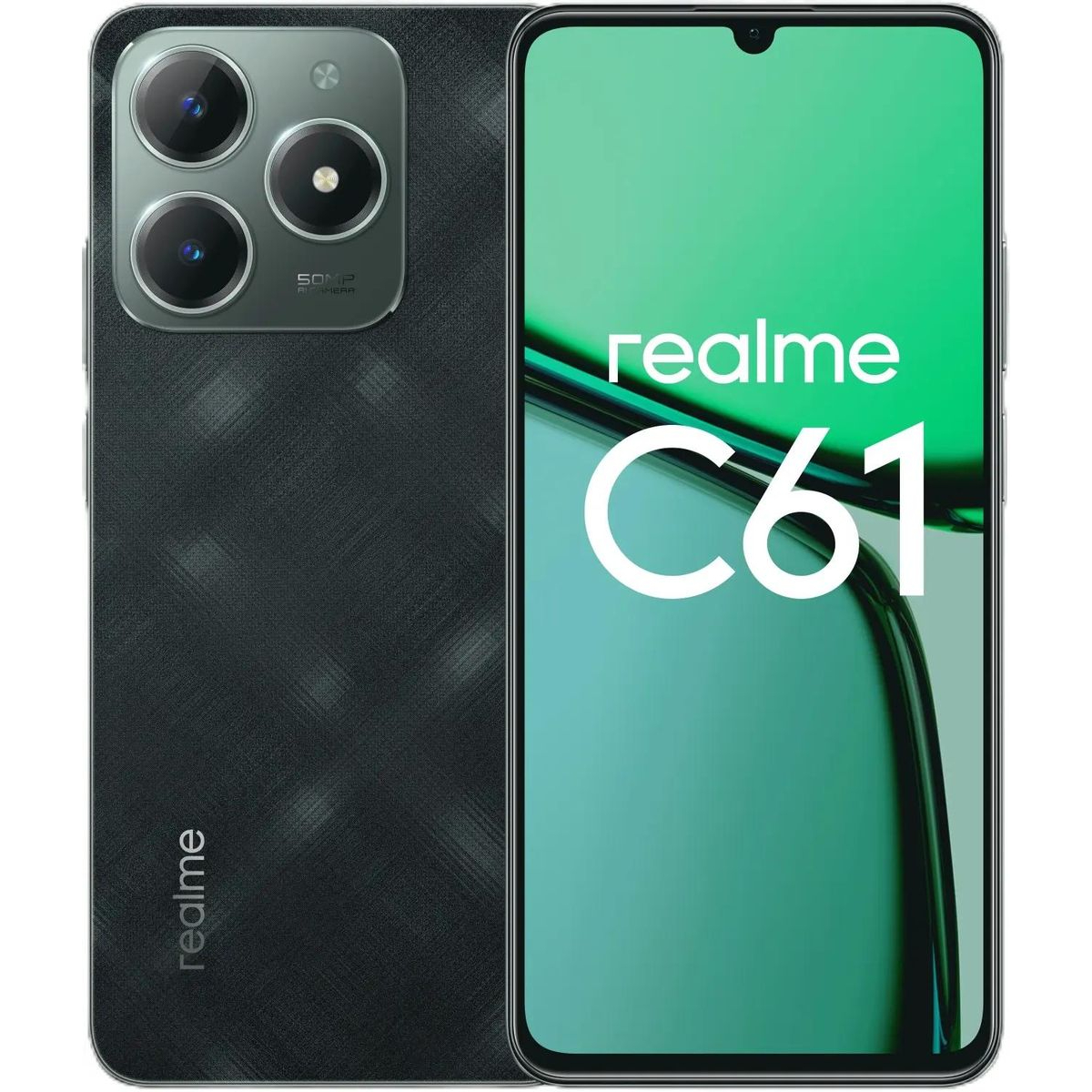 Смартфон Realme RMX3930 (C61) 6+128 Гб, темно-зеленый (Без Рустор ...