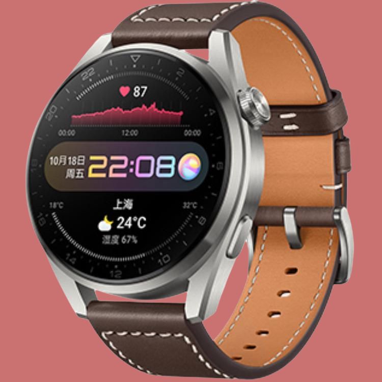 Смарт-часы HUAWEI WATCH 3 Pro водонепроницаемые, stylish brown leather ...