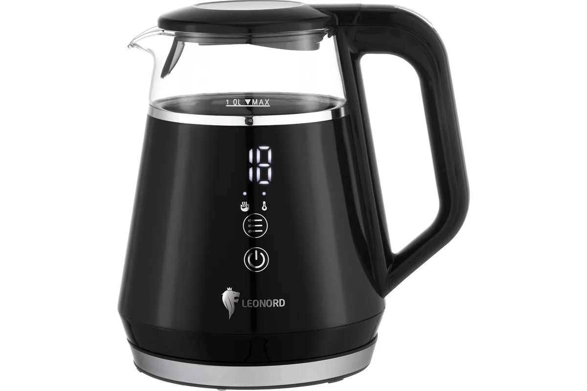 Чайник электрический Leonord LE-1534 1 л черный - купить в Москве, цены на Мегамаркет | 700003496136