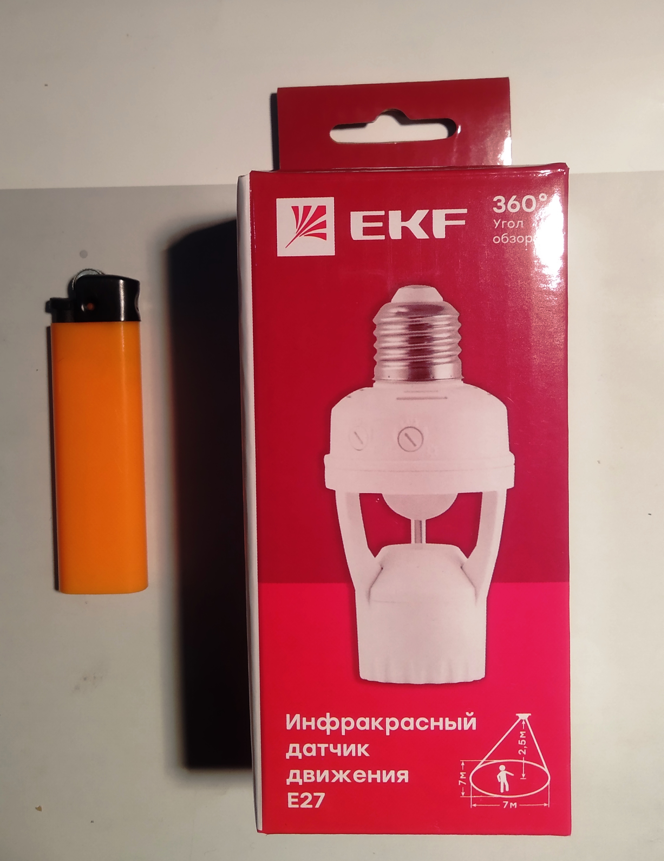 ИК датчик движения E27 60Вт 360гр. до 7м IP20 EKF PROxima купить в интернет-магазине, цены на ...