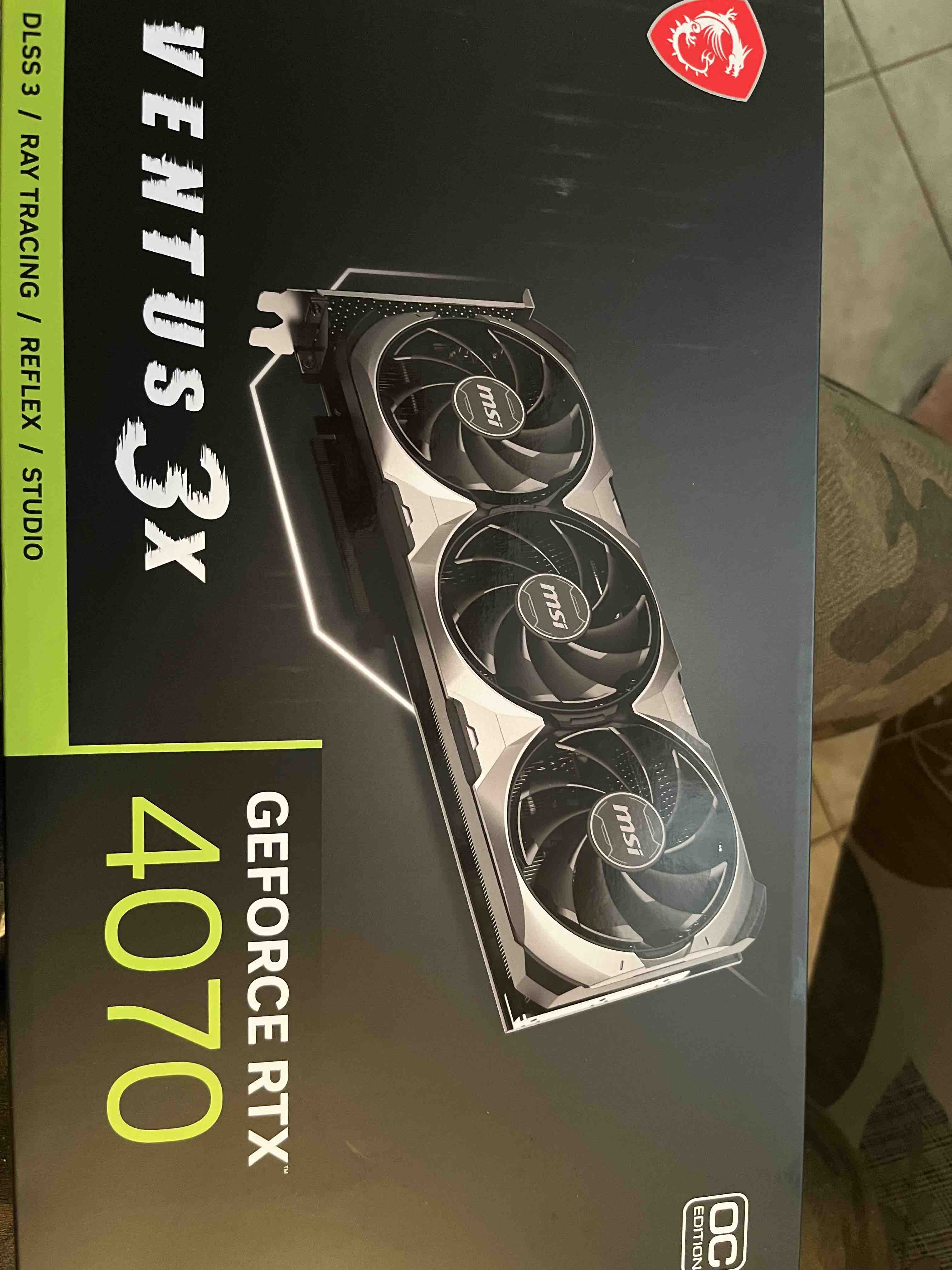 Видеокарта MSI RTX4070 VENTUS 3X E 12GB OC GDDR6X 192-bit HDMI DPx3 ...